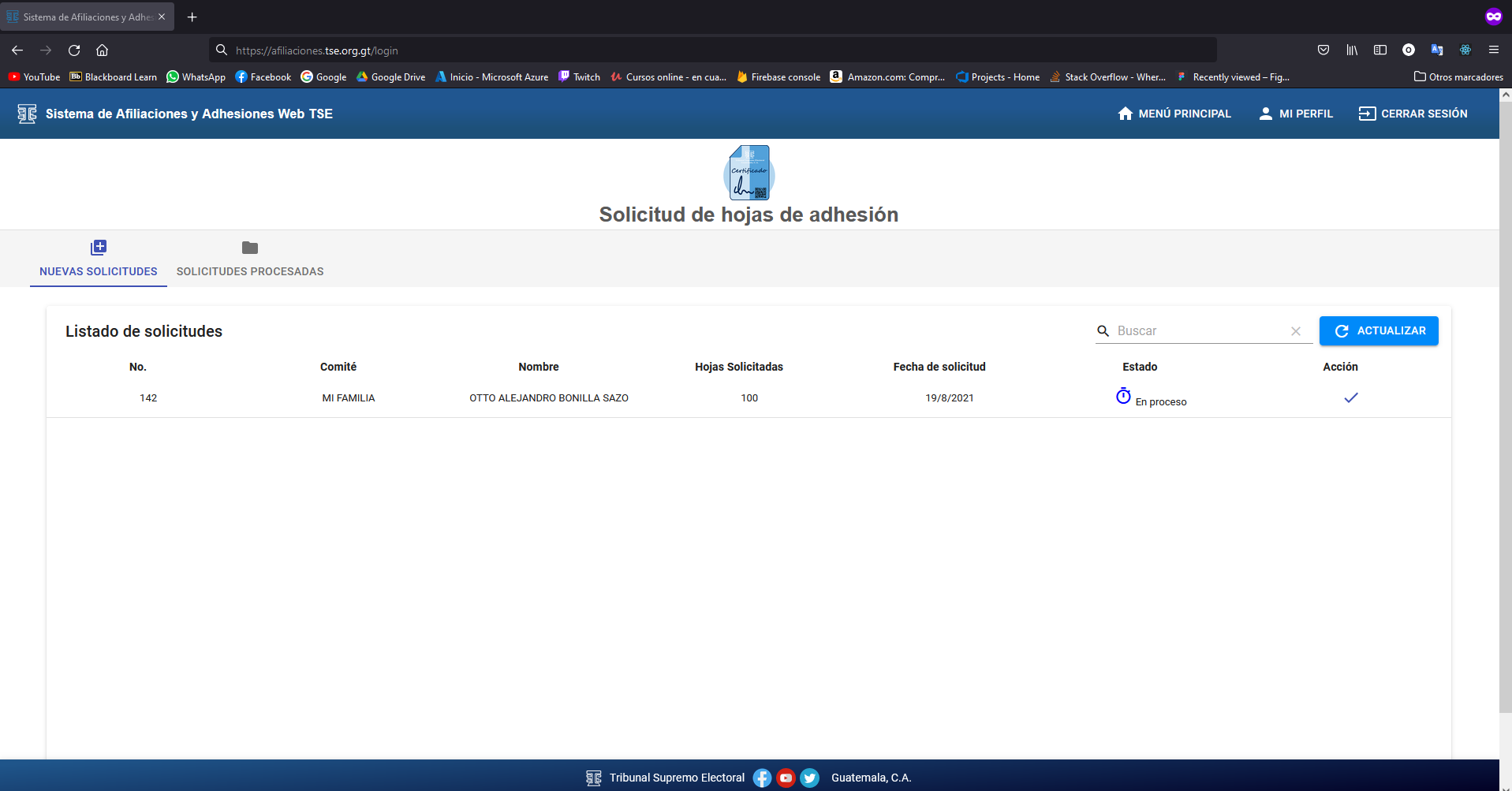 Gestión de Solicitudes Hojas de Adhesión y Afiliación | Ayuda del ...