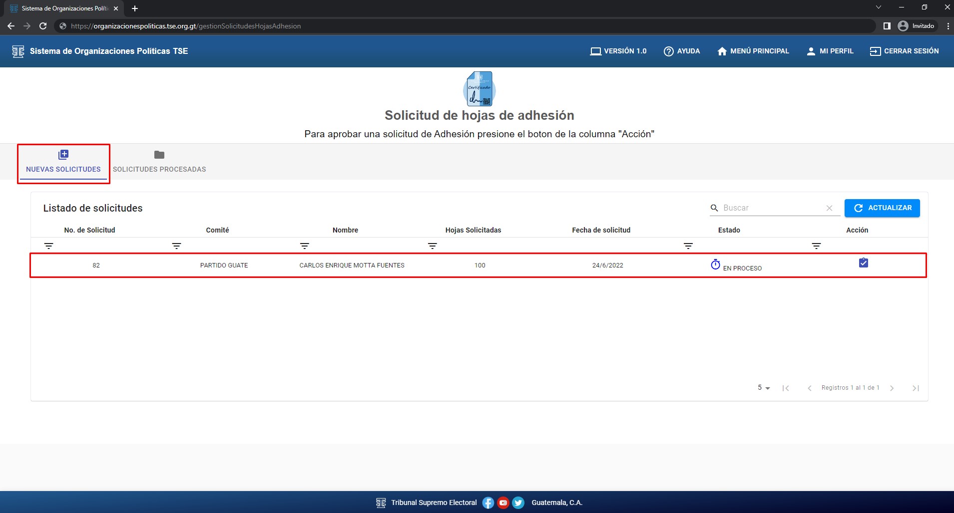 Gestión de Solicitudes Hojas de Adhesión y Afiliación | Ayuda del ...