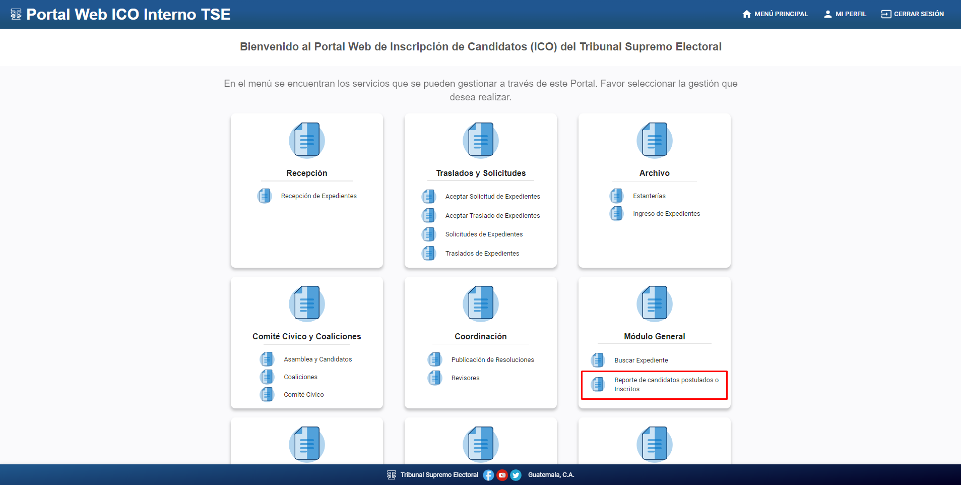 Reportes de Candidatos Postulados o Inscritos | Ayuda del Portal Web ...