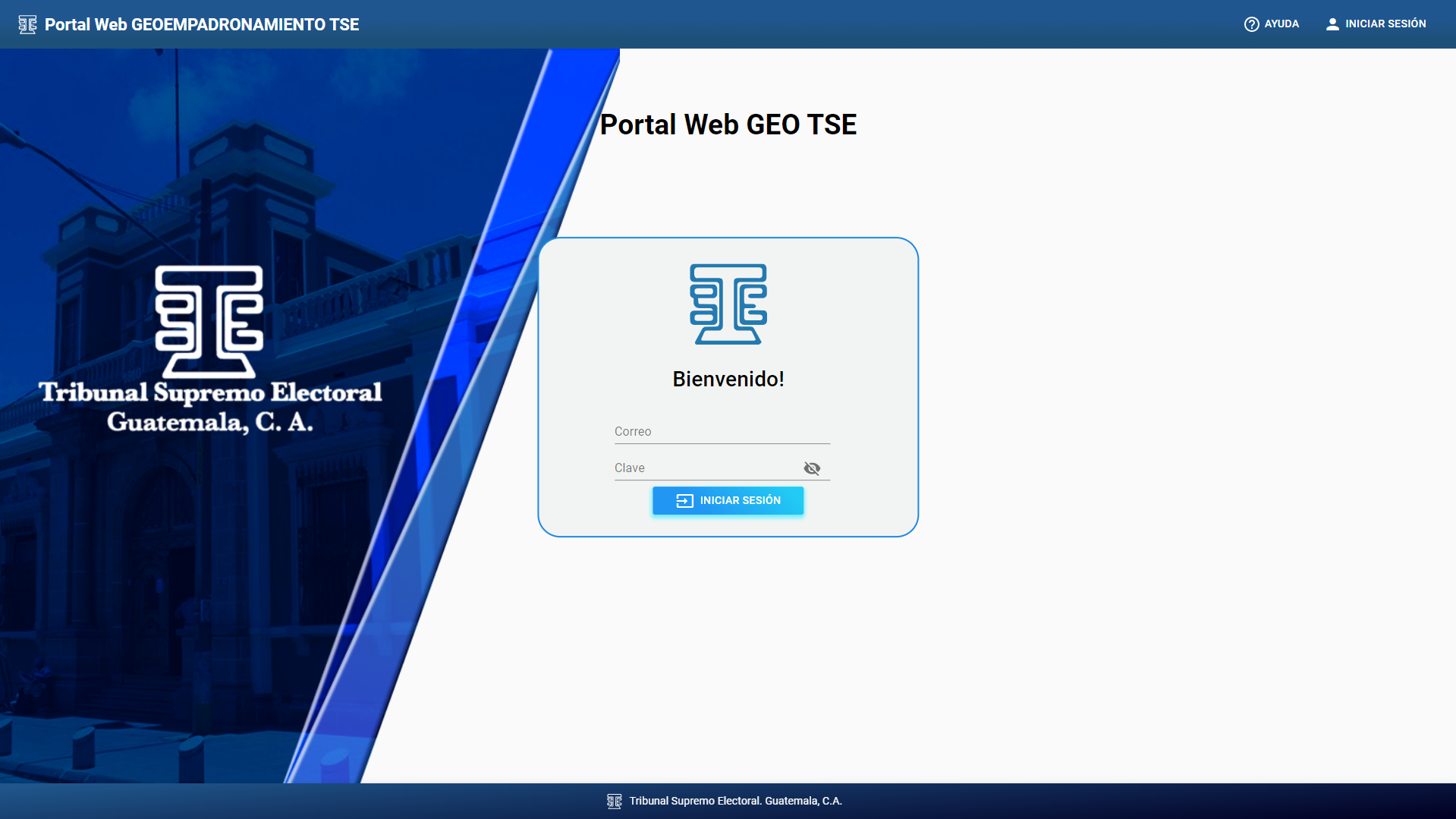 Inicio de Sesión | Ayuda del Portal Web Interno TSE